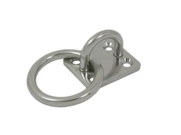 Stainless Steel Square Pad Eye with Ring – Westward Rope and Wire